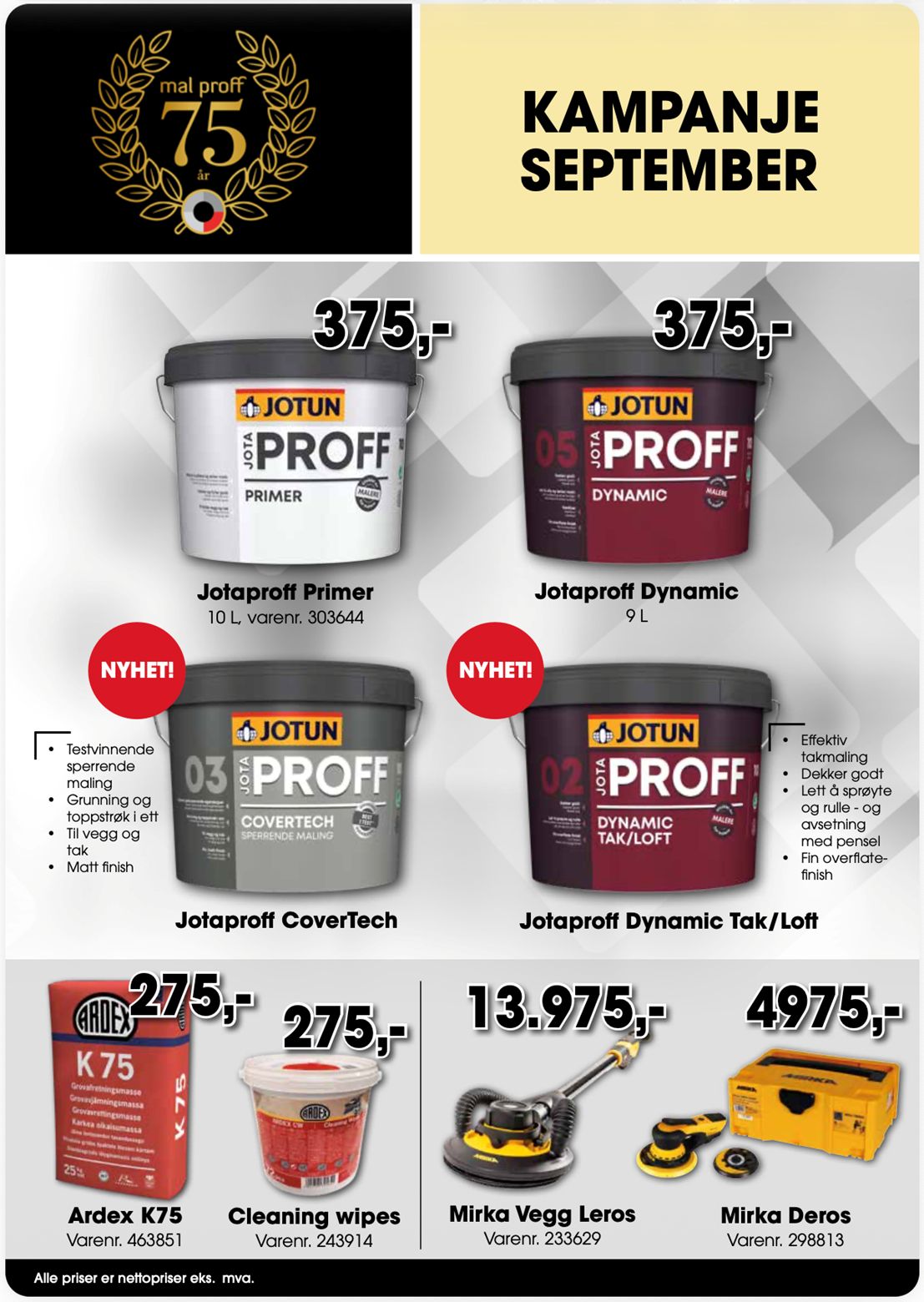Mal Proff - Kampanje - se våre tilbud og fokusprodukter - Mal Proff