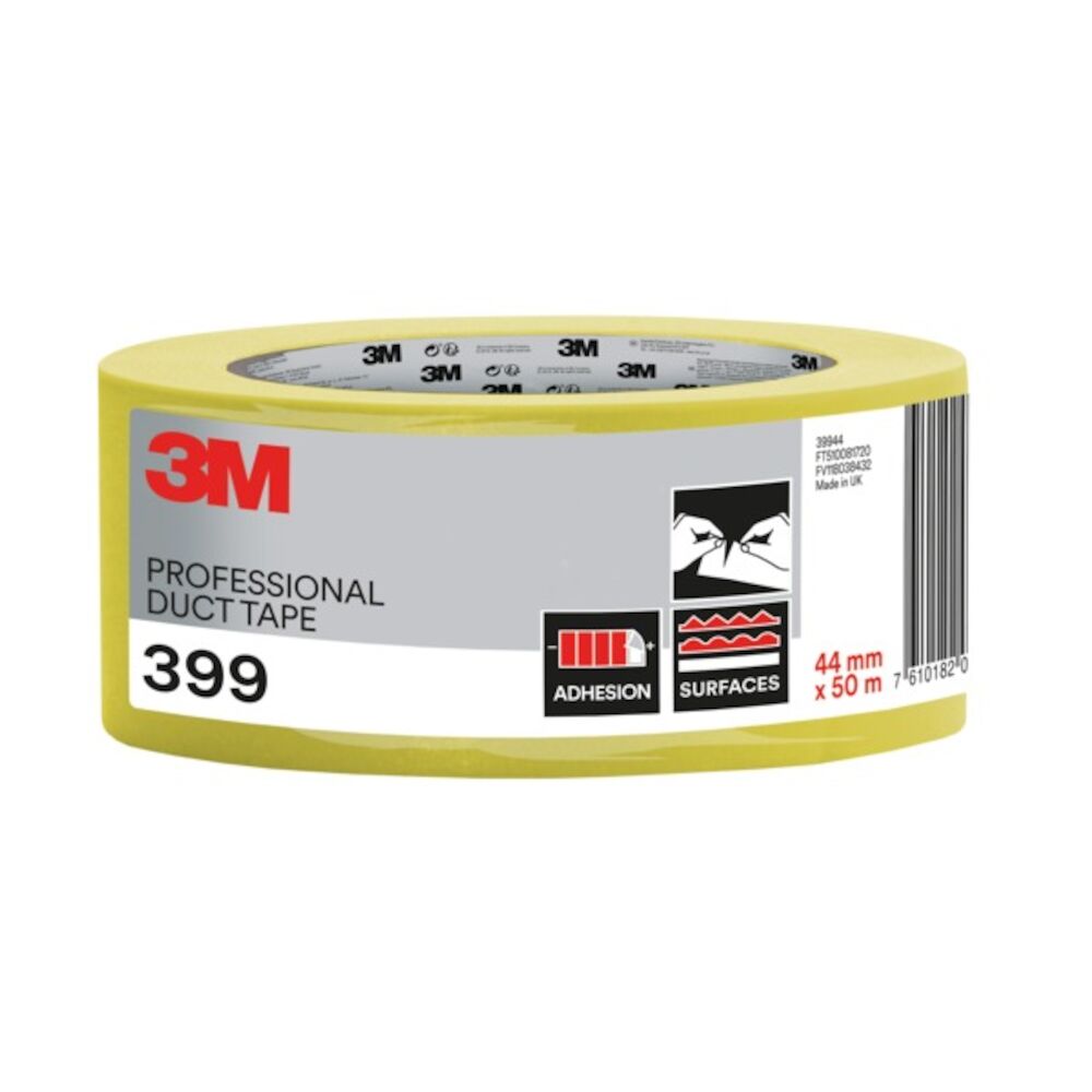 3M Lerretstape 399E Gul 44 mm x 50 m - Mal Proff