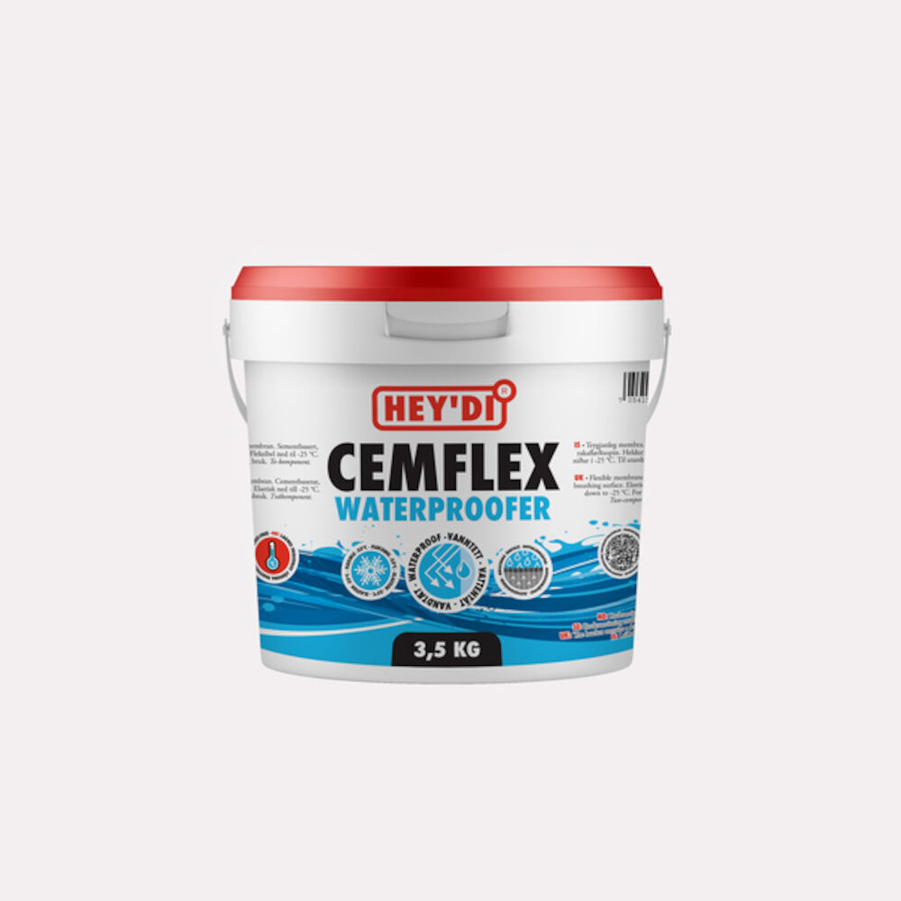 Heydi Cemflex Membran Pulver A + B 3,5 kg - Mal Proff