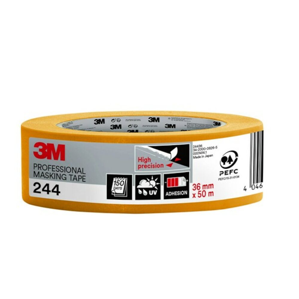 3M Maskeringstape 244 - 36 mm x 50 m - Mal Proff